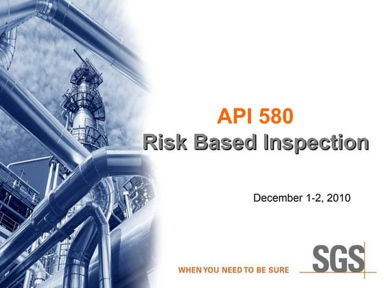 Risk Based Inspection as per API 580_581.pdf | Business Accounting ...