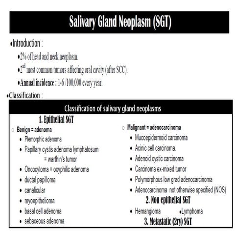 Salivary gland neoplasm | PPTX