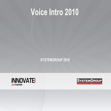 Voice Intro 2010 | PPT | Technology & Computing