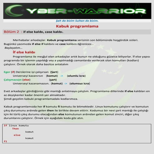 Kabuk programlama 2 | PDF