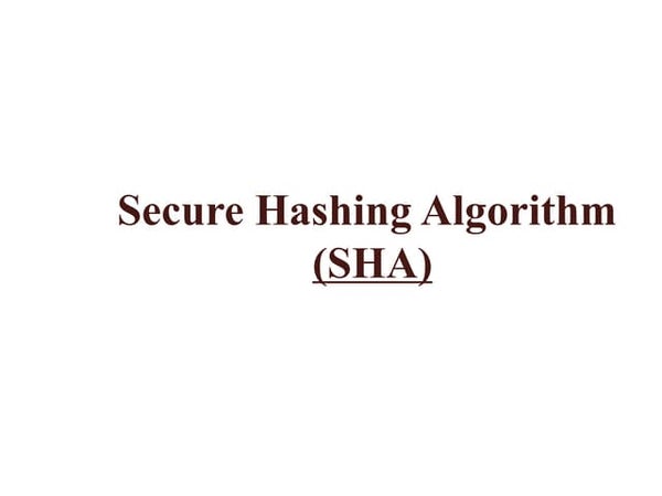 Sha 1 Algorithm