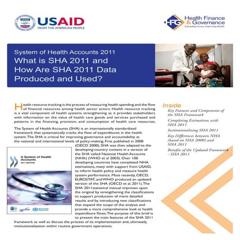 System of Health Accounts 2011: What is SHA 2011 and How Are SHA 2011 ...