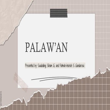 Palawanun Tribe, kultura, tradisyon, relihiyon | PPTX