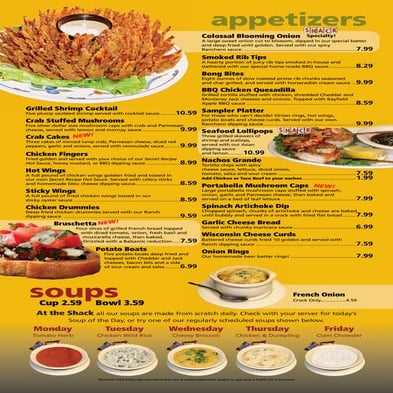Shack Dinner Menu | PDF