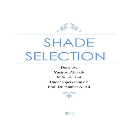 Shade selection | PDF