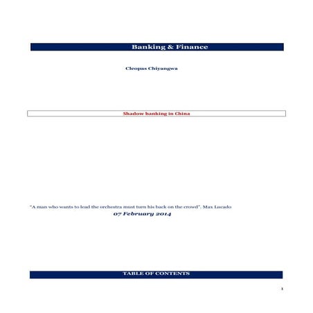 Shadow banking | PDF