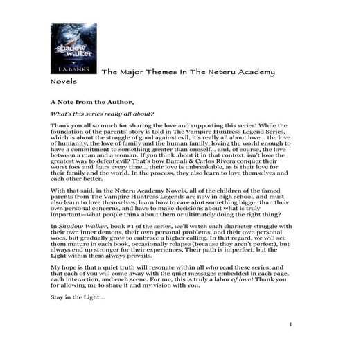 Shadow walker themes | PDF