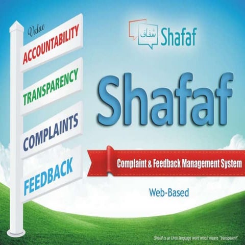 Complaint & Feedback Mechanism (Shafaf) | PPTX