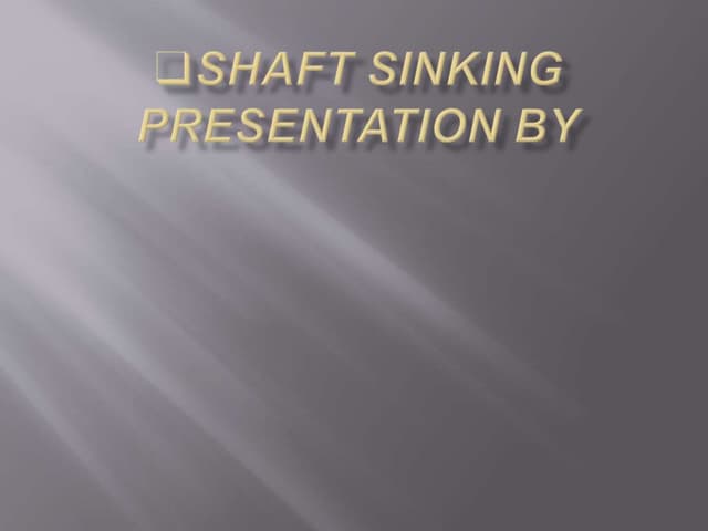 Different Raising Techniques in mining | PPTX