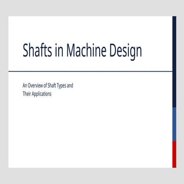 Shafts in Machine Design types of shafts .pptx