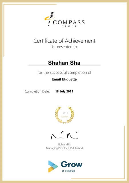Shahan Sha - Fire Marshal Certificate Exp. 05-09-2026 | PDF