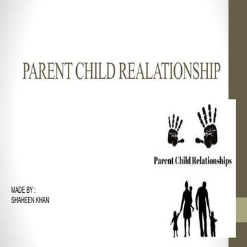 Parenting child relationship | PPTX