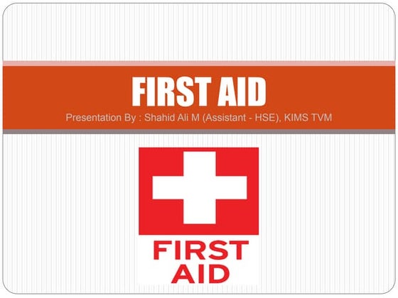 First aid kit ppt | PPTX | First Aid | Injuries