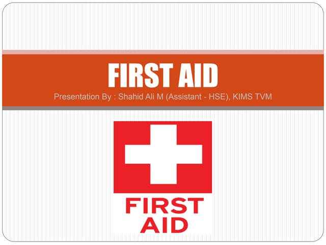 First aid kit ppt | PPTX