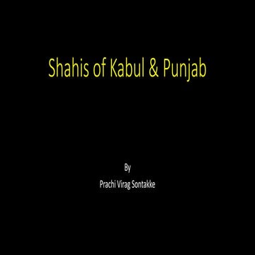 Hindu Shahis of Kabul and Punjab | PDF