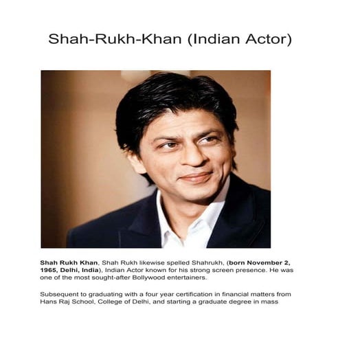 Shah Rukh Khan Indian Actor.pdf