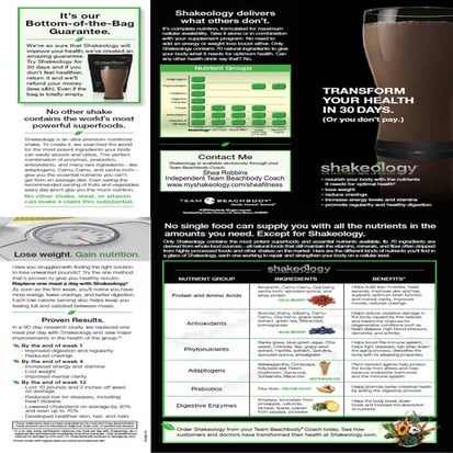 Shakeology Flyer | PDF