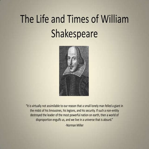 The biography of william shakespeare | PPTX