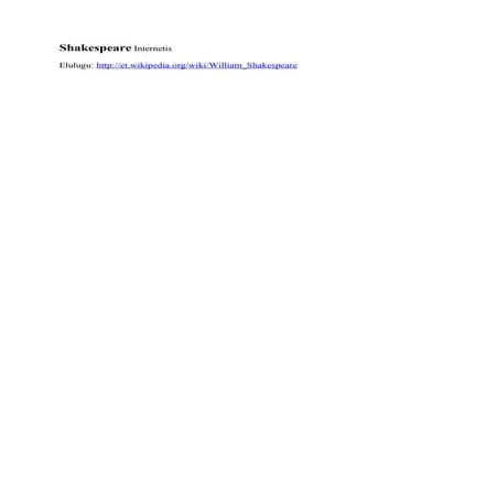 Shakespeare | PDF