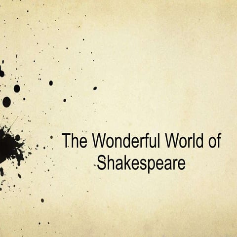 William Shakespeare Pecha Kucha | PPT