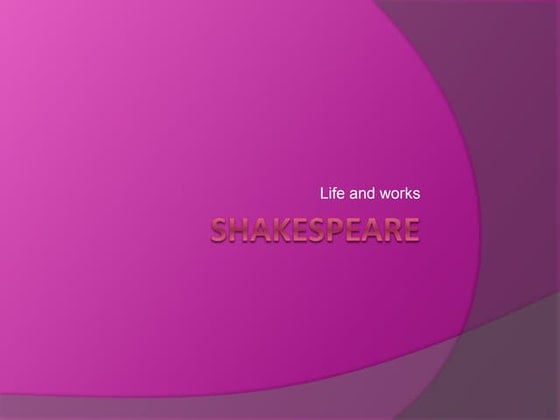 Shakespeare Powerpoint Presentation Pptx Theater Fine Art