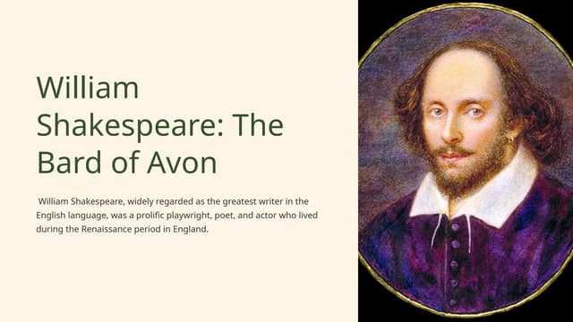 An Introduction to William Shakespeare: The Bard of Avon | PDF