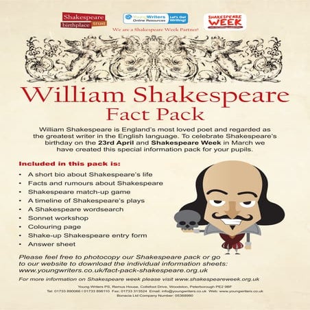 Shakespeare factpack lives | PDF