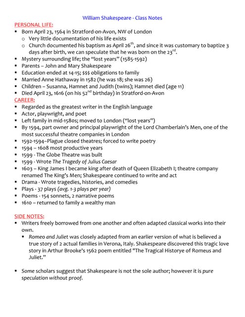 Shakespeare ppt | PPT