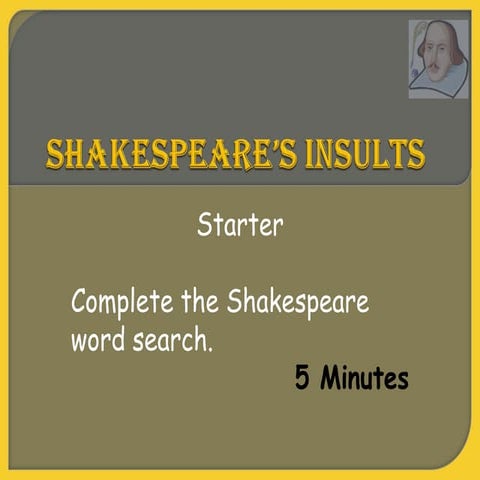 Shakespeare insults | PPT