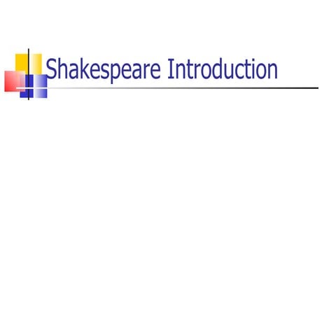 Shakespeare Intro | PPT