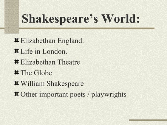 Shakespeare's life and works | PPTX
