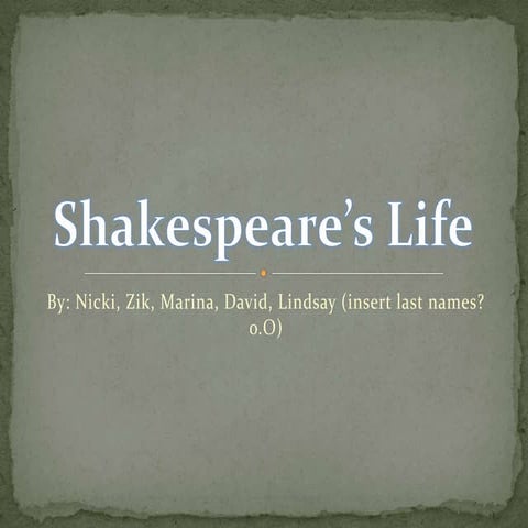 Shakespeare ppt | PPT