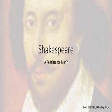 Shakespeare renaissance | PPT