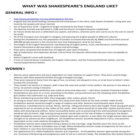 Elizabethan daily life and occupations | PPTX