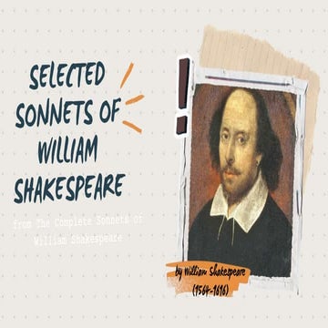 SHAKESPEARE SONNET ppt sA gREAT BOOKS.pptx
