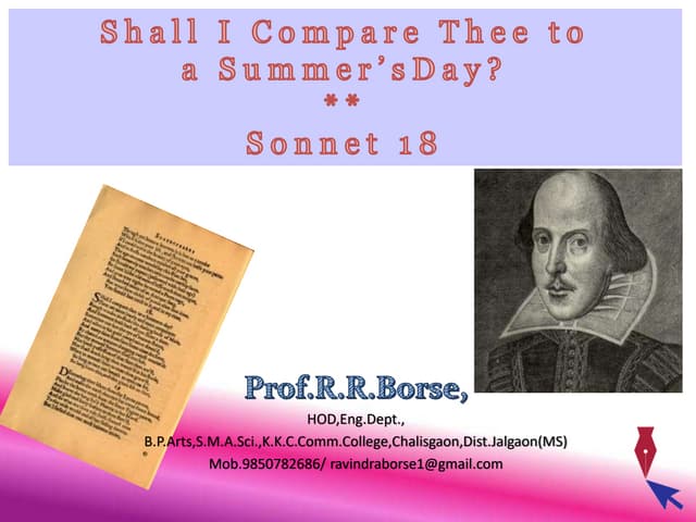 Sonnet 18 | PPT