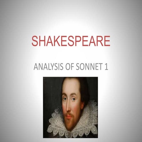 Shakespeare sonnet 1 | PPT
