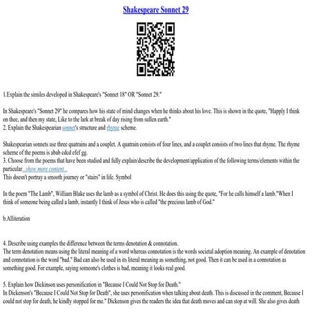 Shakespeare Sonnet 29 | PDF