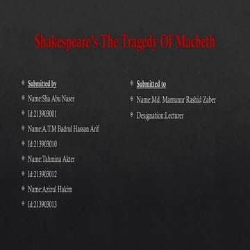 Shakespeare’s The Tragedy Of Macbeth.pptx