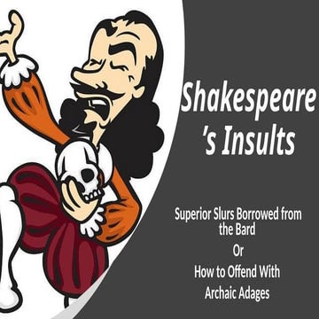 Shakespearian Insults Power Point Games and Presenation | PPTX