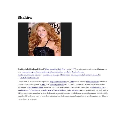 Shakira | DOCX