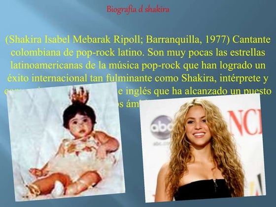 Biografia de shakira | PPT