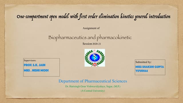 one compartment model ppt | PPTX