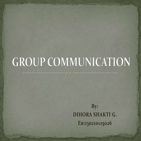 Group communication | PPT