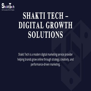 Shakti Tech - Digital Growth Solution Pro | PDF
