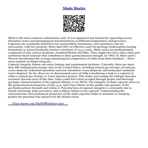 Shale Rocks | PDF
