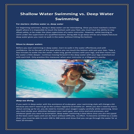 Shallow Water.pdf | Diving | Sports