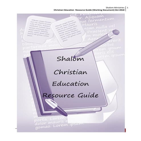 Shalom christian education_resource_guide_-_working_document[1] | PDF