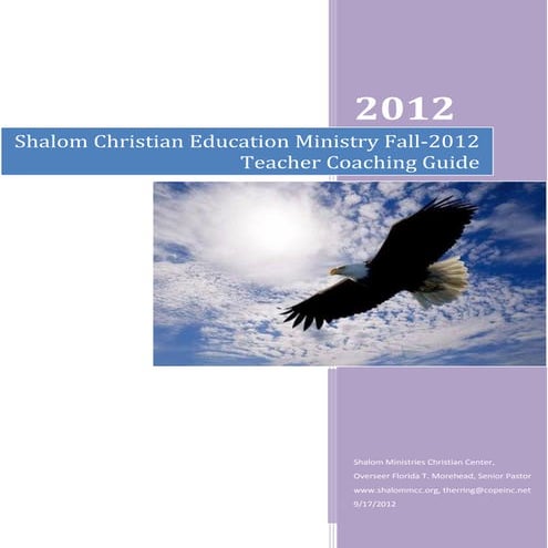Shalom christian teacher fall coaching guide | PDF | Christianity ...