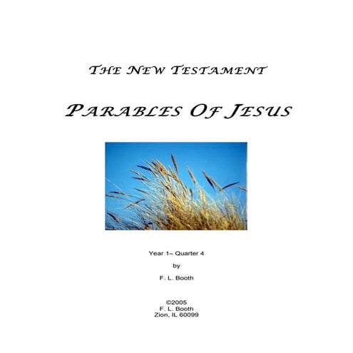 Shalom new testament year 1 2011, session 4 | PDF